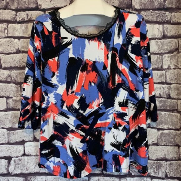 Laura Ashley | Tops | Laura Ashley 2x Multicolored Top | Poshmark